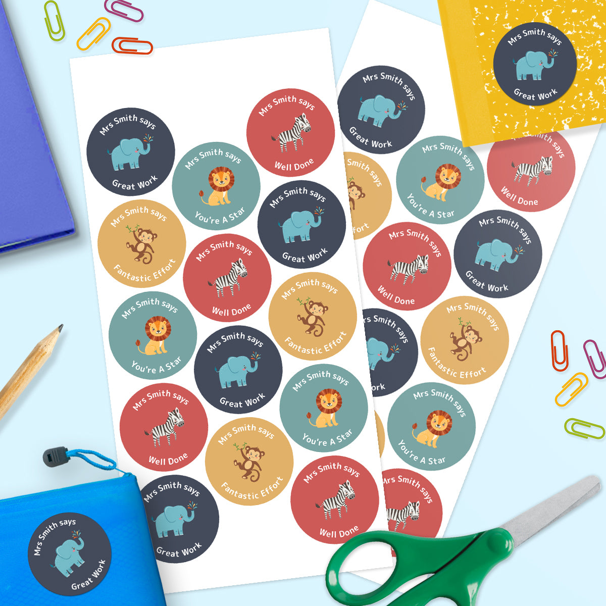 Zoo Animals Teacher Stickers – Officeworks Photos