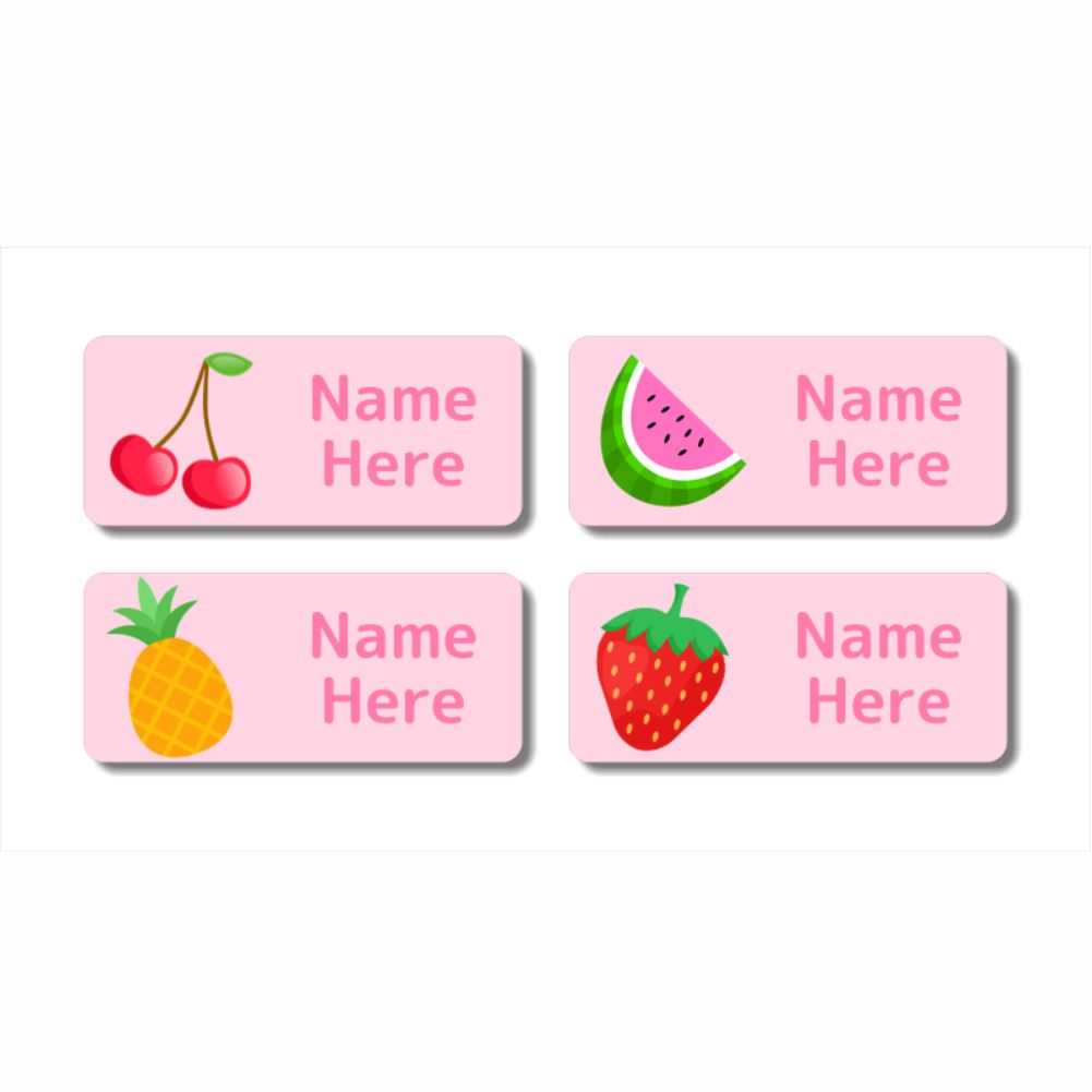 Fruit Rectangle Name Labels 32pk – Officeworks Photos