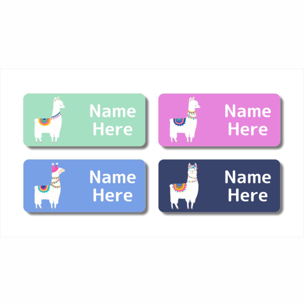 Llama Rectangle Name Labels 32pk – Officeworks Photos
