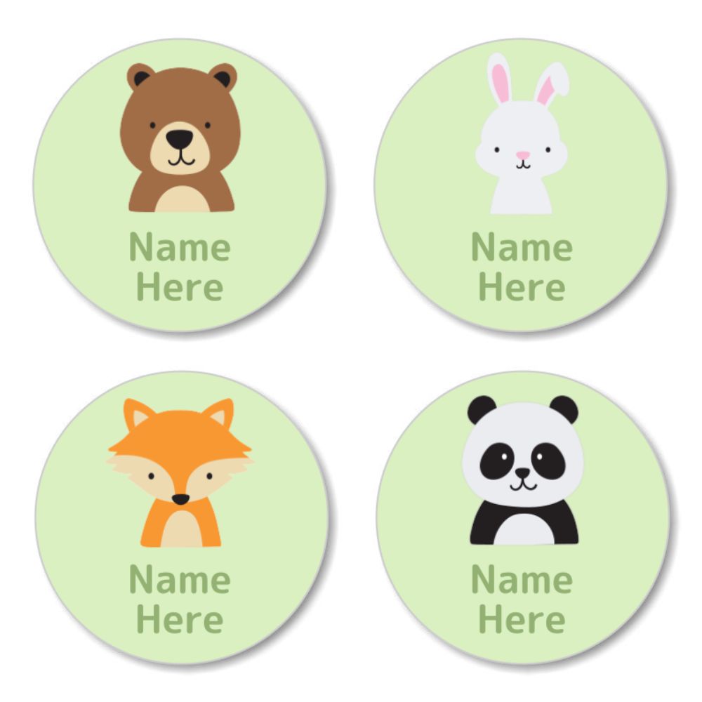 Woodland Animals Round Name Labels 30pk – Officeworks Photos