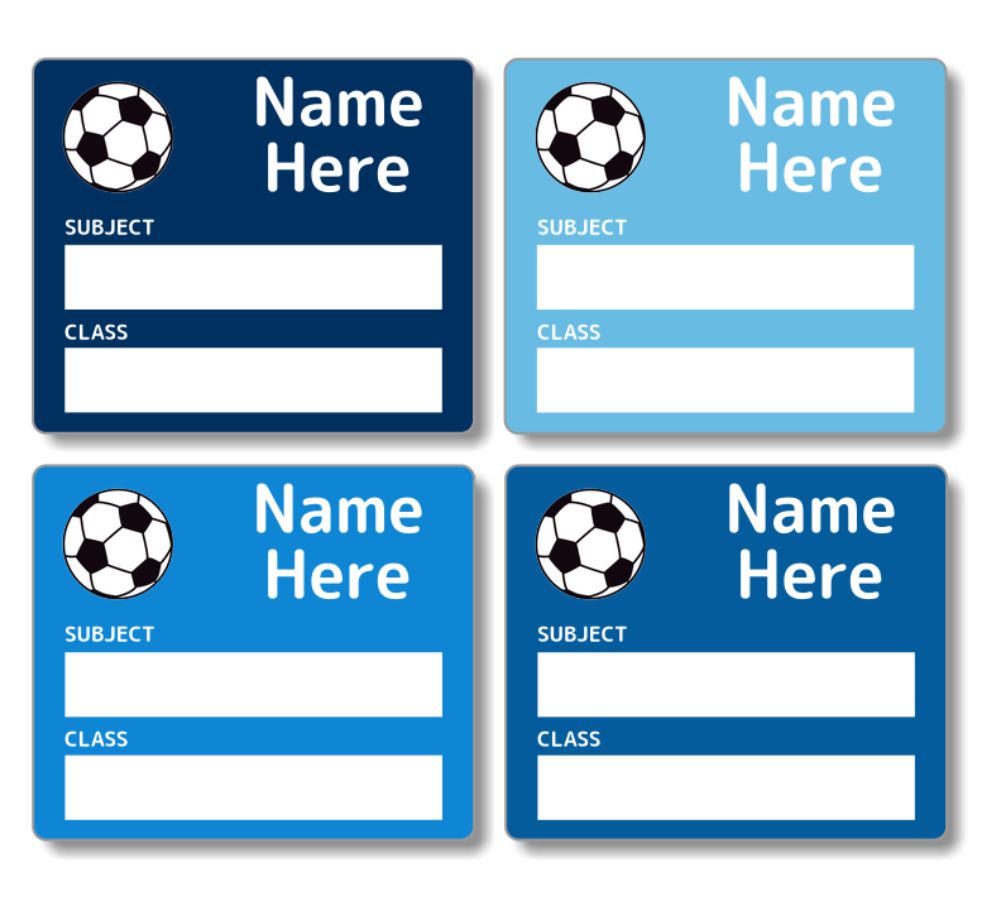 Soccer Ball School Book Labels 16pk – Officeworks Photos