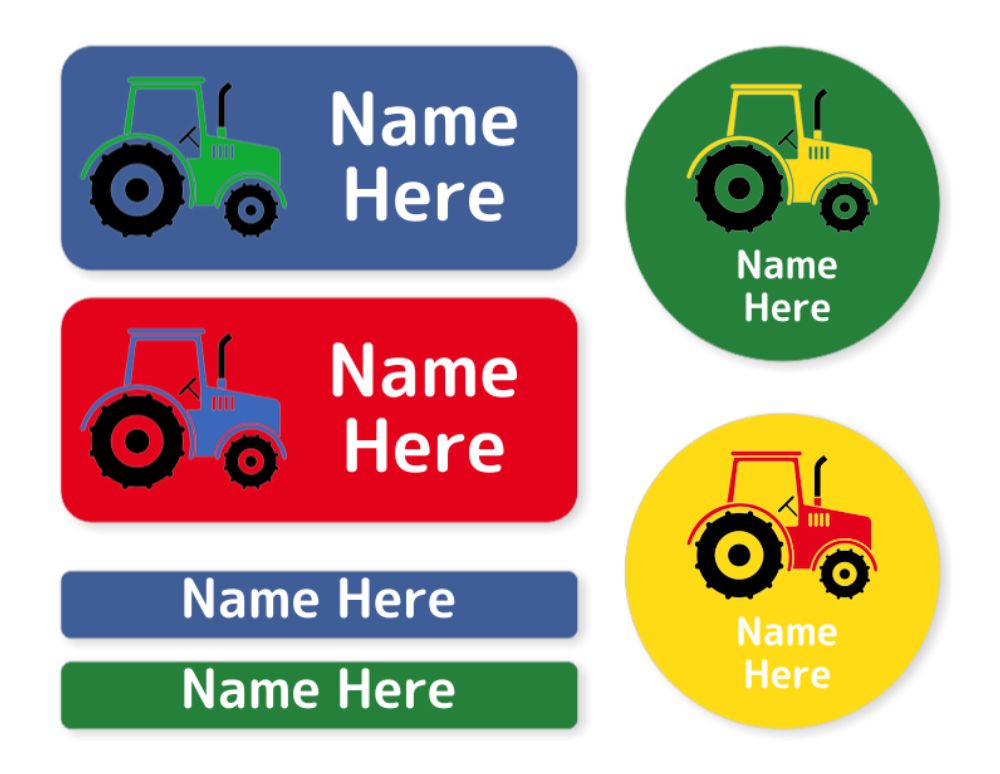 Tractor Mixed Name Label Pack – Officeworks Photos