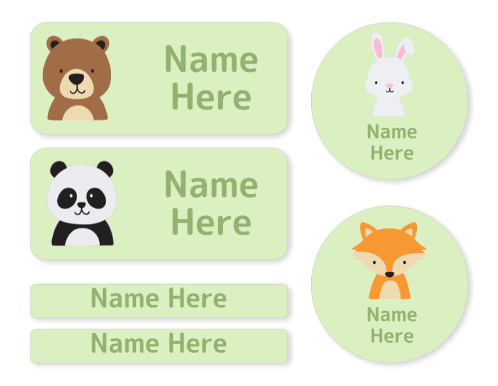 Woodland Animals Mixed Name Label Pack – Officeworks Photos