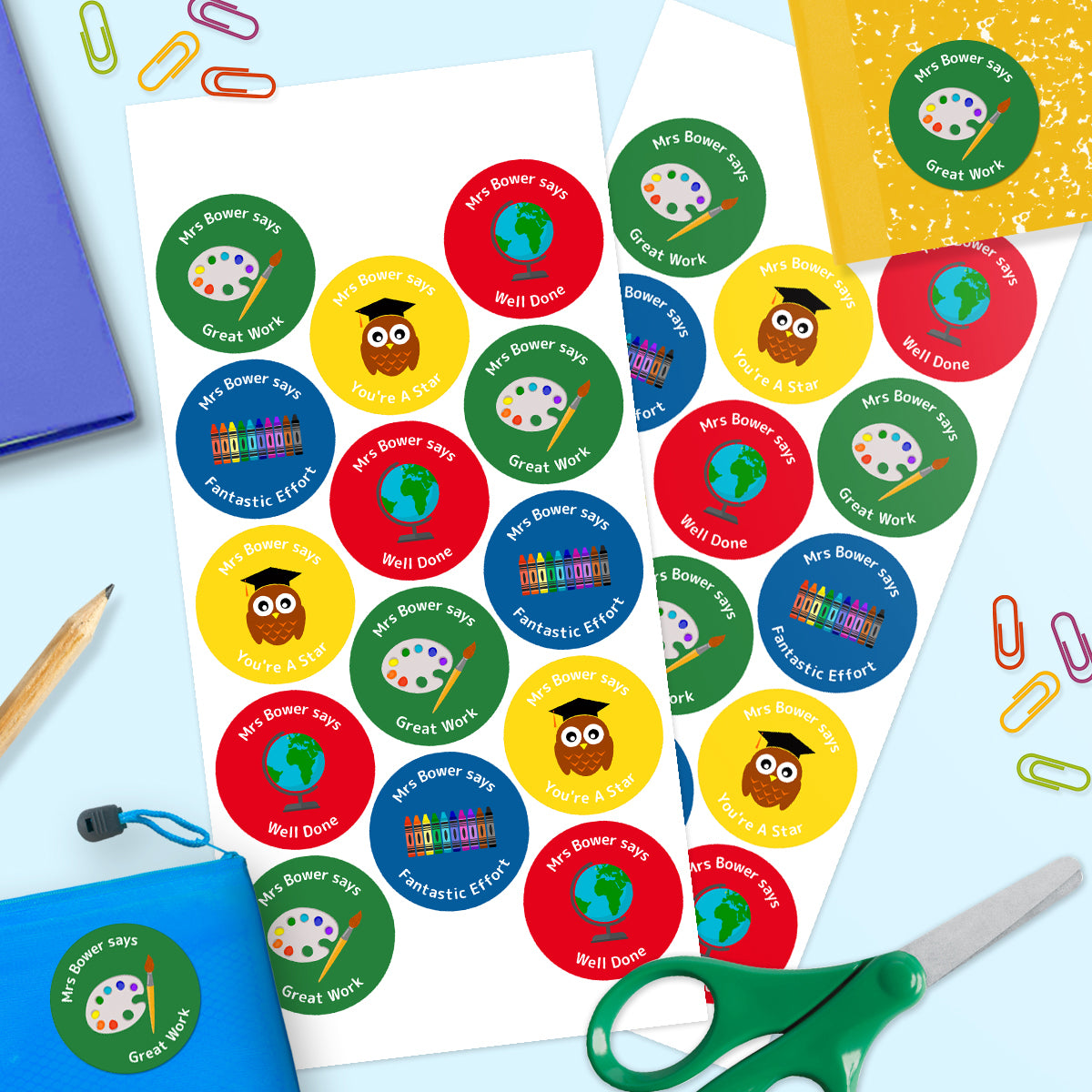 Mix Globe Teacher Stickers – Officeworks Photos