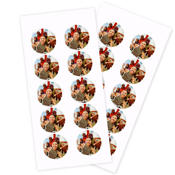 Photo Stickers - Round 28pk – Officeworks Photos