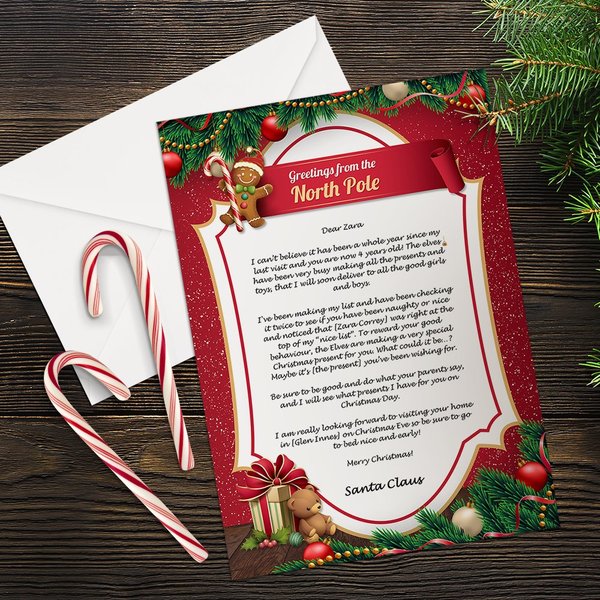 Red Santa Letter – Officeworks Photos