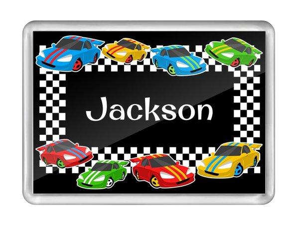 Race Cars Fridge Magnet – Officeworks Photos