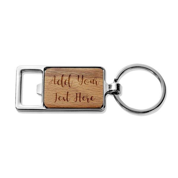 Add Your Own Message Rectangle Metal Keyring – Officeworks Photos