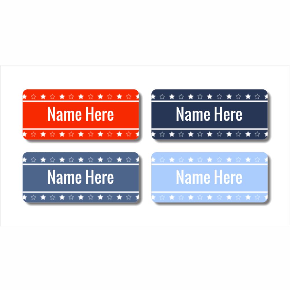 Star Rectangle Name Labels 32pk – Officeworks Photos