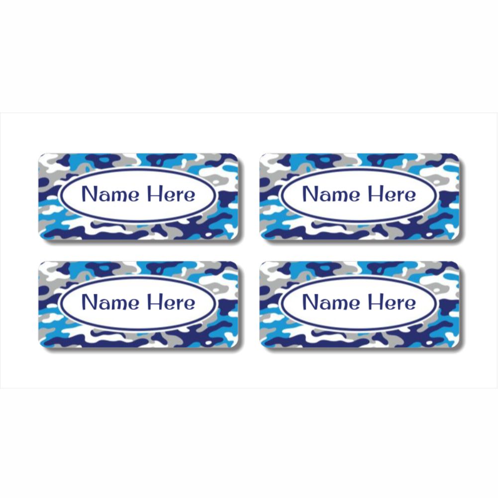 Camo Rectangle Name Labels 32pk – Officeworks Photos