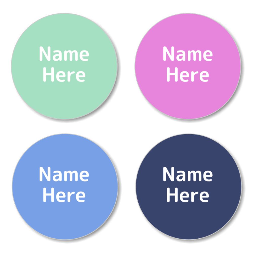 Round Name Labels – Officeworks Photos