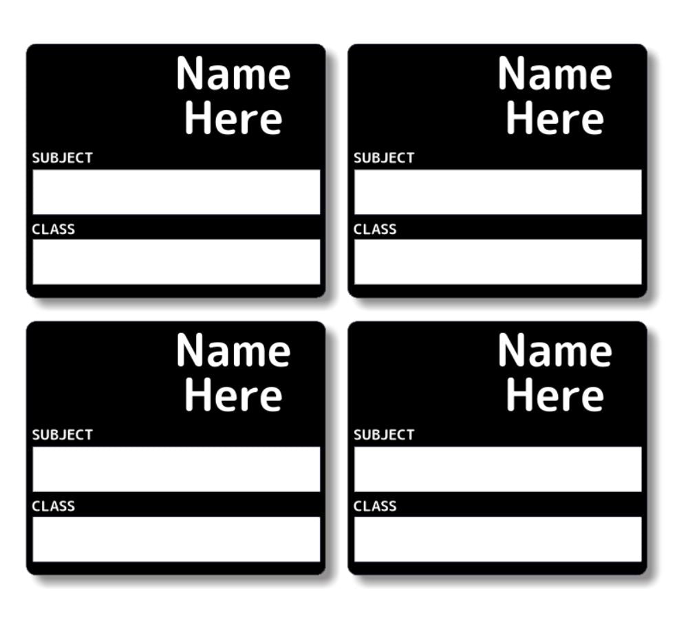 Single Colour School Book Labels 16pk – Officeworks Photos