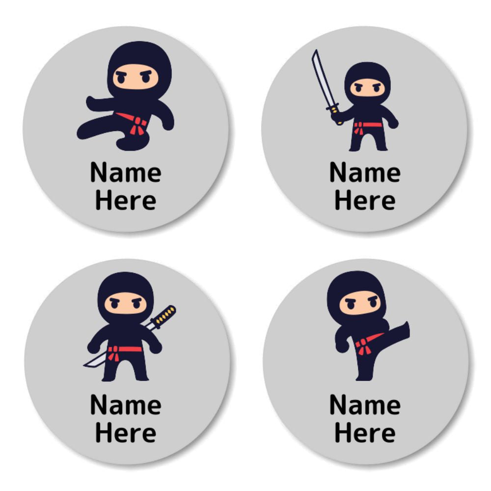 Ninja Round Name Labels 30pk – Officeworks Photos