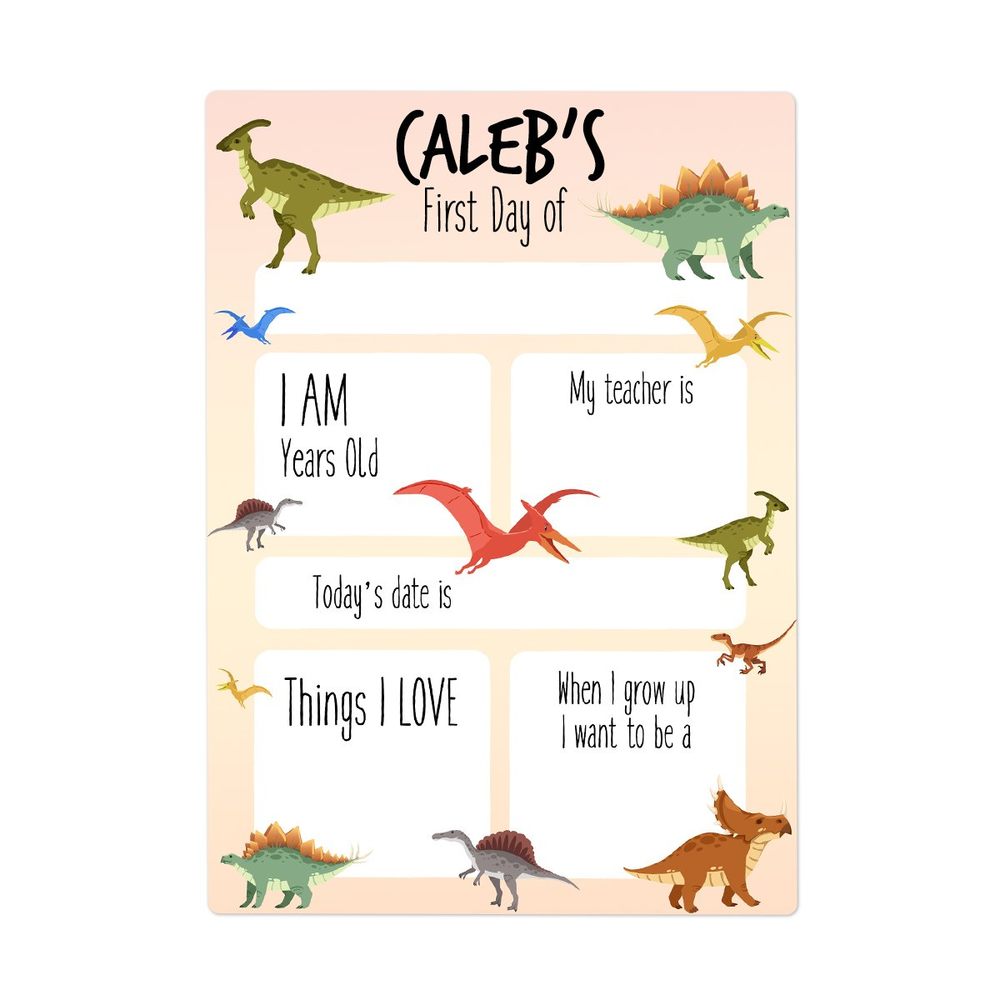 Dinosaur First Day Sign - Large – Officeworks Photos