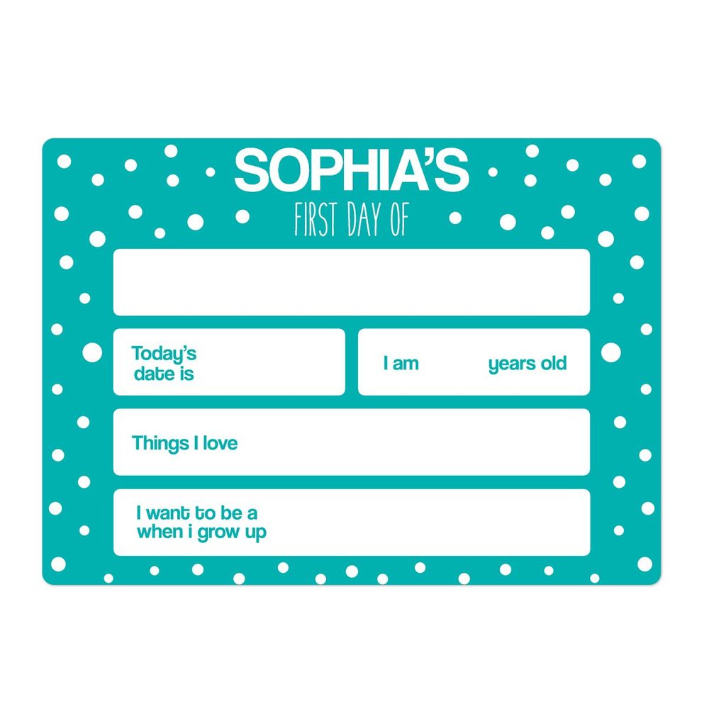 First Day Sign – Officeworks Photos