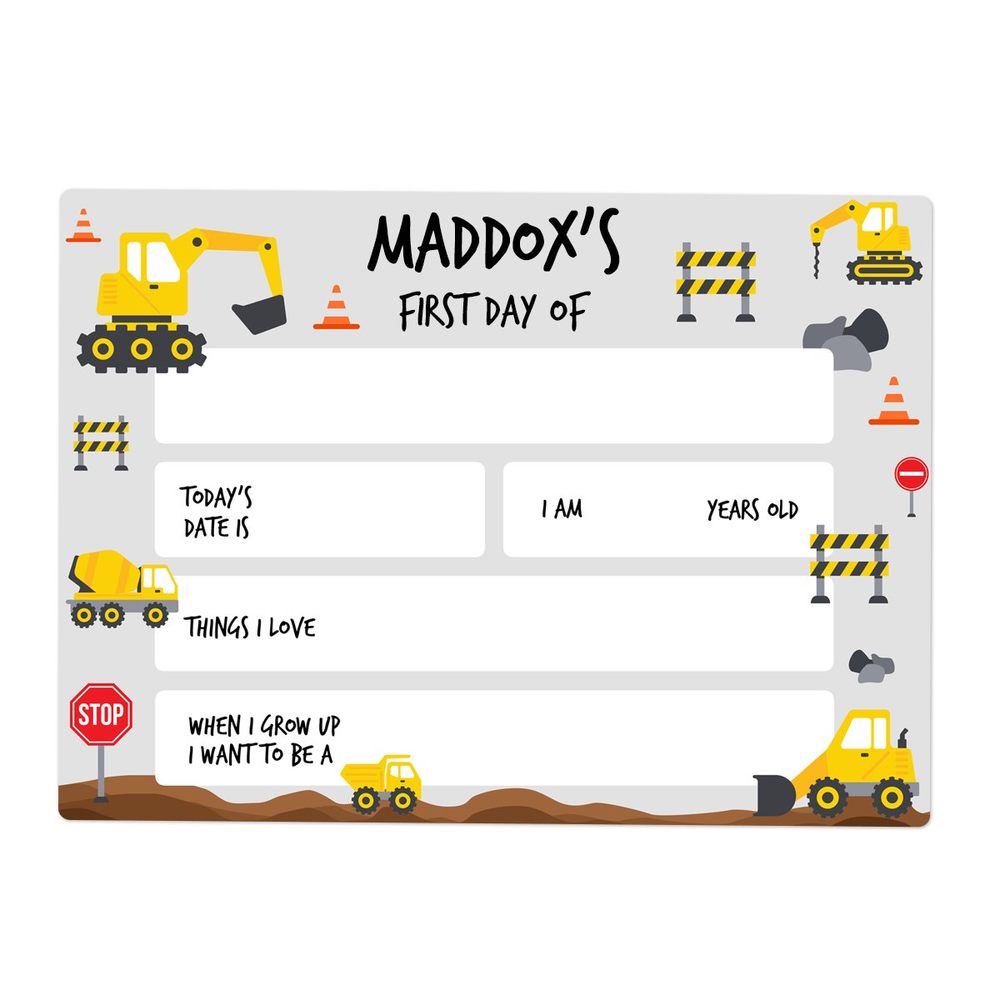 Little Digger First Day Sign - Small – Officeworks Photos
