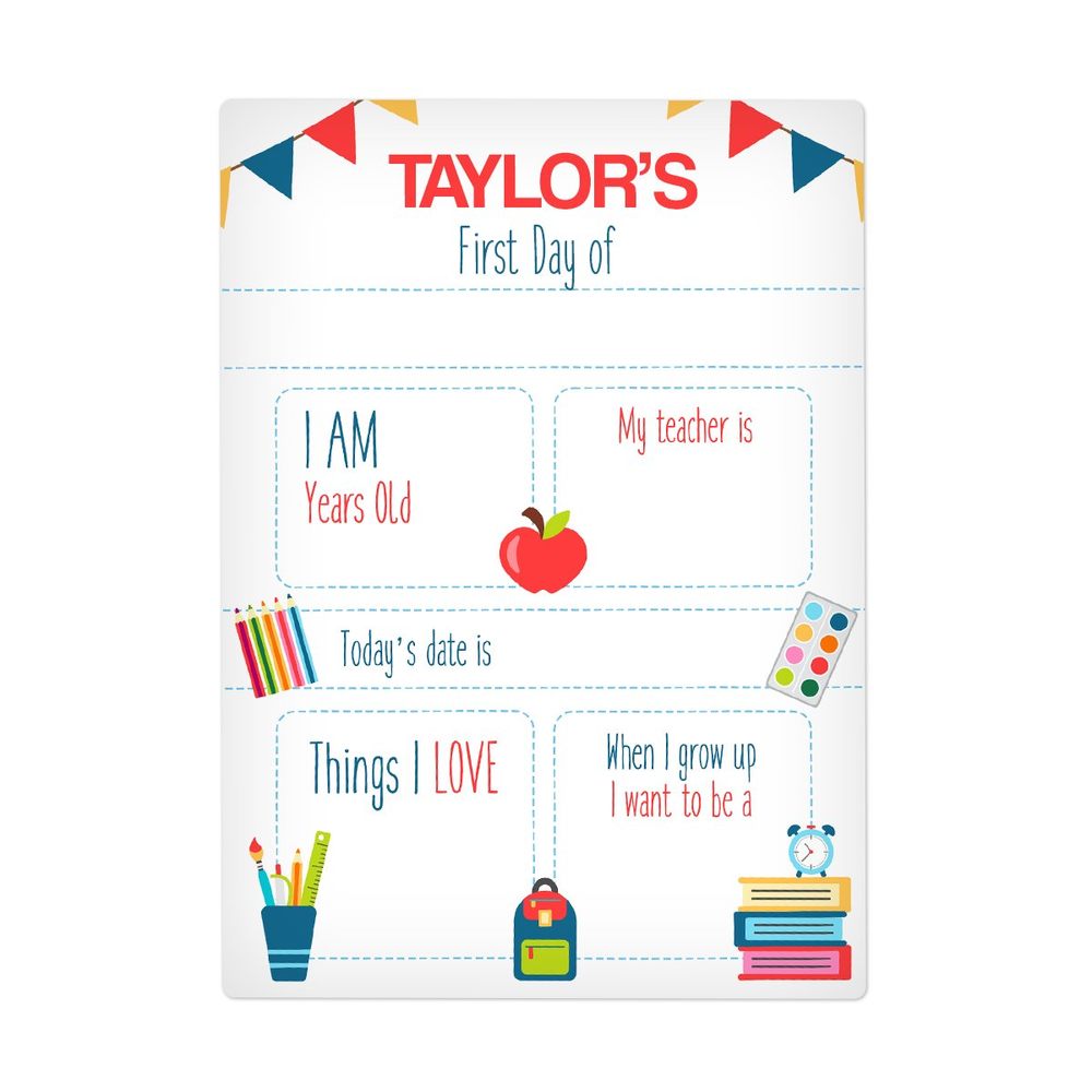 School First Day Sign - Small – Officeworks Photos