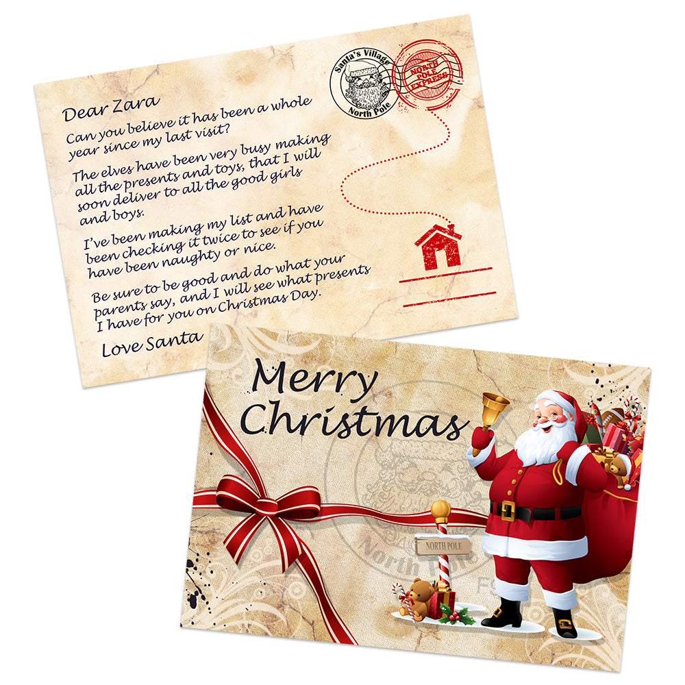 Santa with Sack Santa Postcard – Officeworks Photos